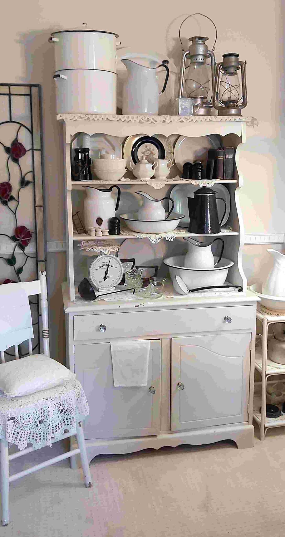 Latest White Vintage Ironstone Display - Everything Country CA