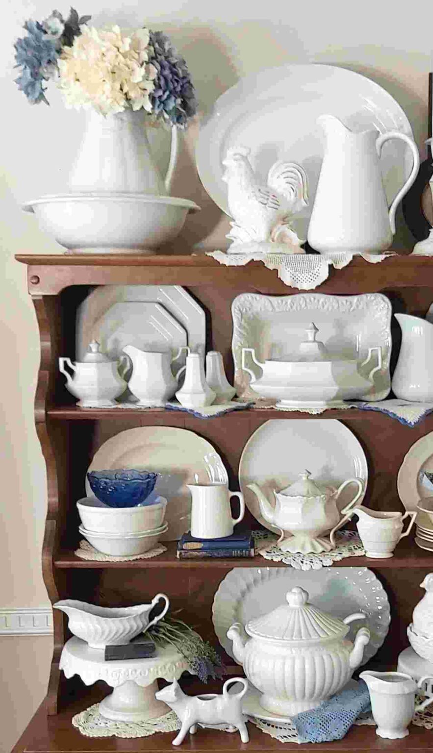Latest White Vintage Ironstone Display - Everything Country CA
